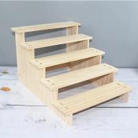 China Solid Wood Multi-tier String Storage Rack Widened Ladder Hairpin Display Rack for Baby Bracelets and Hand Jewelry for sale
