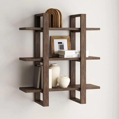 China Modern Creative Artworks Indoor Office Bookcases Display Bookshelves Wooden Partitions Classification Storage Shelves for sale
