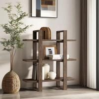 China 2025 New Modern Style Indoor Office Bookcases Display Bookshelves Wooden Partitions Classification Storage Shelves for sale