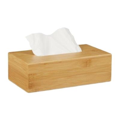 China Modern Design Custom Logo Bamboo Tissue Box Hotel Amenity Storage Organizer Wood Dispenser for Advertising Gift Bulk for sale