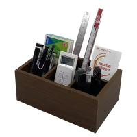 China Custom Classic Eco-Friendly Rectangle Multifunctional Wooden Desktop Storage Organizer for Desk Office Supplies for sale