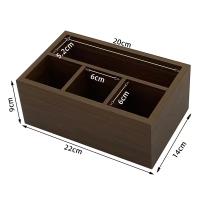 China Custom Classic Eco-Friendly Rectangle Multifunctional Wooden Desktop Storage Organizer for Desk Office Supplies for sale