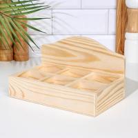 China Desktop Wooden Storage Box Divided Display Box Log Tray Coffee Bag Tea Bag Organizer Storage Box for sale