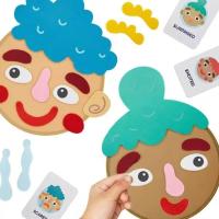 China Social Emotional Learning Toys for Toddlers Preschool Feelings Activities Make a Face Game for Halloween Christmas for sale