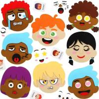 China Social Emotional Learning Toys for Toddlers Preschool Feelings Activities Make a Face Game for Halloween Christmas for sale