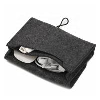 China Mobile Power Charger Storage Bag Multi-purpose Digital Accessories Organizer Bag Felt Card Coin Wallet for sale