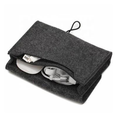 China Mobile Power Charger Storage Bag Multi-purpose Digital Accessories Organizer Bag Felt Card Coin Wallet for sale