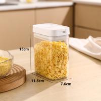 China Transparent Airtight Food Storage Container with Plastic Seal Modern Kitchen Box with Latch for Cereal Pasta Snacks for sale