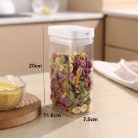 China Transparent Airtight Food Storage Container with Plastic Seal Modern Kitchen Box with Latch for Cereal Pasta Snacks for sale