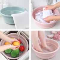 China Portable Folding Basin Travel Collapsible Plastic Washbasin for Students Household Small Size for Dormitory Storage Baskets for sale