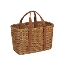 China Competitive Price High Quality Large Rectangle Handmade Flower Basket Rattan Weave Storage Shopping Basket for sale