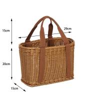 China Competitive Price High Quality Large Rectangle Handmade Flower Basket Rattan Weave Storage Shopping Basket for sale