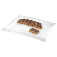 China Factory Wholesale High Transparency Food-grade Safety Durable Rectangle Food Plate for Snacks Fruits for sale