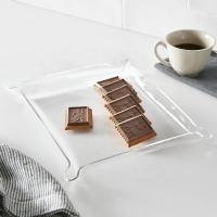 China Factory Wholesale High Transparency Food-grade Safety Durable Rectangle Food Plate for Snacks Fruits for sale