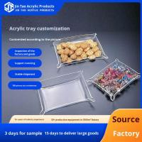 China Factory Wholesale High Transparency Food-grade Safety Durable Rectangle Food Plate for Snacks Fruits for sale