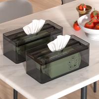 China Tissue Box Facial Tissue Face Towel Desktop Storage Box Large Toilet Toilet Kitchen Pumping Paper Box Light Luxury Transparent for sale