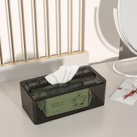 China Tissue Box Facial Tissue Face Towel Desktop Storage Box Large Toilet Toilet Kitchen Pumping Paper Box Light Luxury Transparent for sale