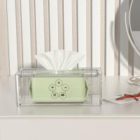 China Tissue Box Facial Tissue Face Towel Desktop Storage Box Large Toilet Toilet Kitchen Pumping Paper Box Light Luxury Transparent for sale