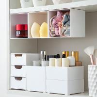 China Transparent Multifunctional Acrylic Storage Box Clear Organizer for Makeup Jewelry Contact Lenses Desktop Vanity Organizer for sale