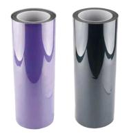 China UV Color Changing Car Headlight Film TPU TPH White to Black White to Purple Photochromatic Headlight Tint 1.52m x 0.3m for sale