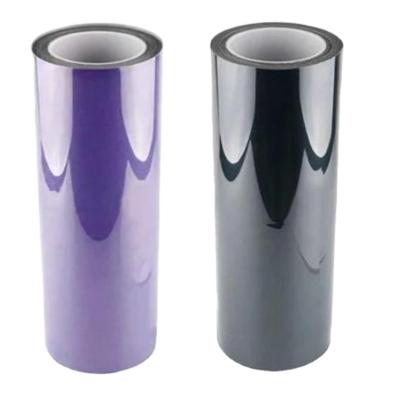 China UV Color Changing Car Headlight Film TPU TPH White to Black White to Purple Photochromatic Headlight Tint 1.52m x 0.3m for sale