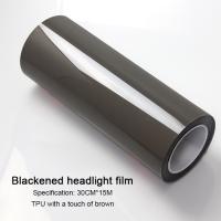 China 30cm x 15m TPU Car Headlight Film Anti Scratch High Visibility Black Smoke Dark Black Light Gray for sale