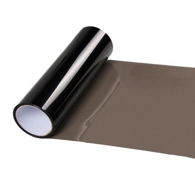 China 30cm x 15m TPU Car Headlight Film Anti Scratch High Visibility Black Smoke Dark Black Light Gray for sale