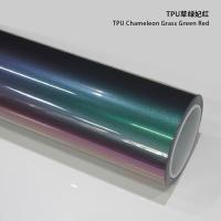 China TPU Chameleon Car Wrap Vinyl 1.52m x 15m Camouflage Green Red High Gloss Paint Protection Film for sale