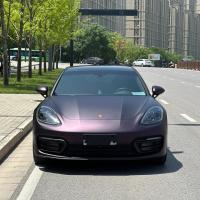 China TPU Satin Black Magic Purple Color Changing PPF Film 1.52x15m Roll Self Adhesive Car Wrap Paint Protection Film for sale