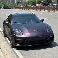China TPU Satin Black Magic Purple Color Changing PPF Film 1.52x15m Roll Self Adhesive Car Wrap Paint Protection Film for sale