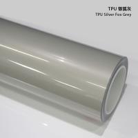 China TPU Gray Self-Adhesive Color Change Car Wrap Film 1.52x15m Roll 7.5mil Thick Vehicle Vinyl for sale
