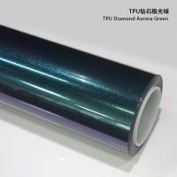 China TPU Chameleon Car Wrap Vinyl 1.52x15m Self Healing Premium Sticker Green Purple Camouflage for sale