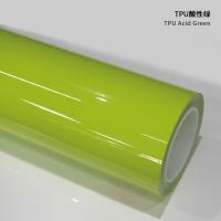 China TPU Acid Green Colored PPF Film 7.5mil Self Healing Car Wrap 1.52x15m Anti Scratch High Gloss for sale