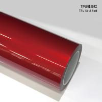 China TPU Car Wrap Roll Red 1.52x15m 7.5mil Glossy Paint Protection Film Self Healing for sale