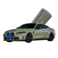 China TPU Cyber Gray Green Matte Colored PPF 1.52x16.5m 7.5mil Paint Protection Film for sale