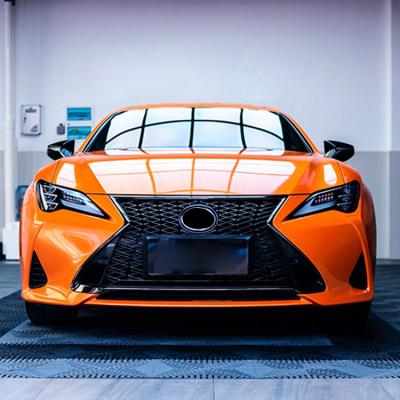 China Orange Car Bonnet Sticker PVC Decorative Film 1.52x17m Removable Adhesive Vehicle Wrap for sale