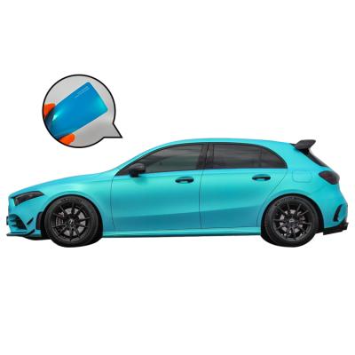China Sky Blue Car Vinyl Wrap Film Roll 1.52x17m 160 Micron Removable Adhesive for sale