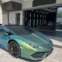 China Magic Gold Blackish Green Car Wrap Vinyl Film 1.52x17m Roll 160 Micron Removable Adhesive for sale