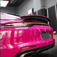 China Glossy Crystal Rose Red Car Wrap Vinyl Film 1.52x17m 160 Micron Color Change for Vehicle Wrapping for sale