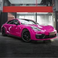 China Glossy Crystal Rose Red Car Wrap Vinyl Film 1.52x17m 160 Micron Color Change for Vehicle Wrapping for sale