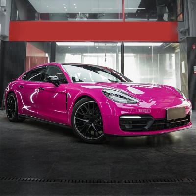 China Glossy Crystal Rose Red Car Wrap Vinyl Film 1.52x17m 160 Micron Color Change for Vehicle Wrapping for sale