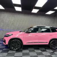 China Glossy Crystal Light Pink Car Wrap Vinyl 1.52x17m Removable Adhesive Vehicle Color Change Film for sale
