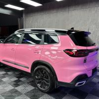 China Glossy Crystal Light Pink Car Wrap Vinyl 1.52x17m Removable Adhesive Vehicle Color Change Film for sale