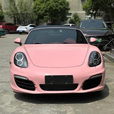 China Glossy Crystal Peach Pink Car Wrap Vinyl Film 1.52x17m Color Change for Vehicle Wrapping for sale