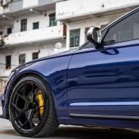 China Glossy Crystal Midnight Blue Car Wrap Vinyl 1.52x17m Removable Adhesive Vehicle Color Change Film for sale