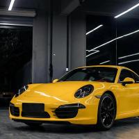 China Glossy Crystal Sunflower Yellow Car Wrap Vinyl 1.52x17m Color Change Film for Vehicle Wrapping for sale