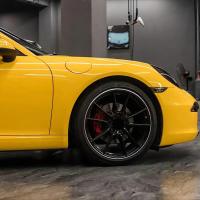 China Glossy Crystal Sunflower Yellow Car Wrap Vinyl 1.52x17m Color Change Film for Vehicle Wrapping for sale