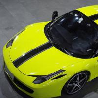 China Glossy Crystal Lemon Yellow Car Wrap Vinyl 1.52x17m Removable Adhesive Vehicle Color Change Film for sale