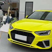 China Glossy Crystal Lemon Yellow Car Wrap Vinyl 1.52x17m Removable Adhesive Vehicle Color Change Film for sale