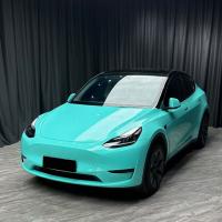 China Glossy Crystal Baby Blue Color Change Vinyl Wrap Film 1.52x17m Car Sticker Decal with Air Free Channel for sale